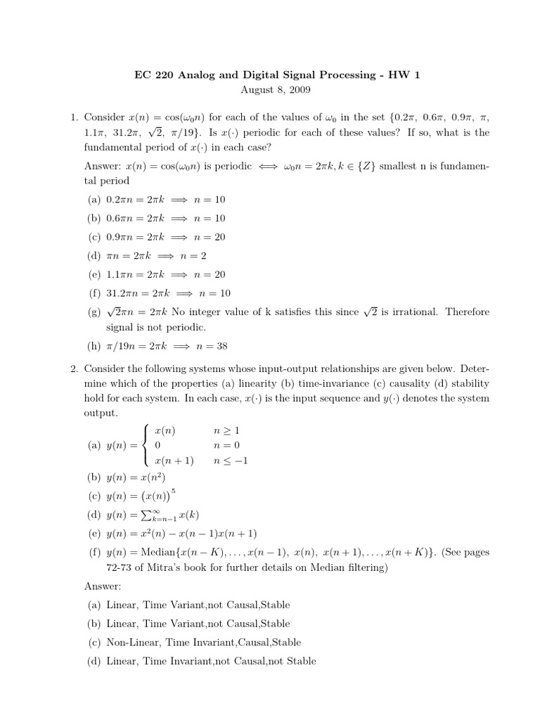hw1-sol | PDF | Electronics | Telecommunications Engineering