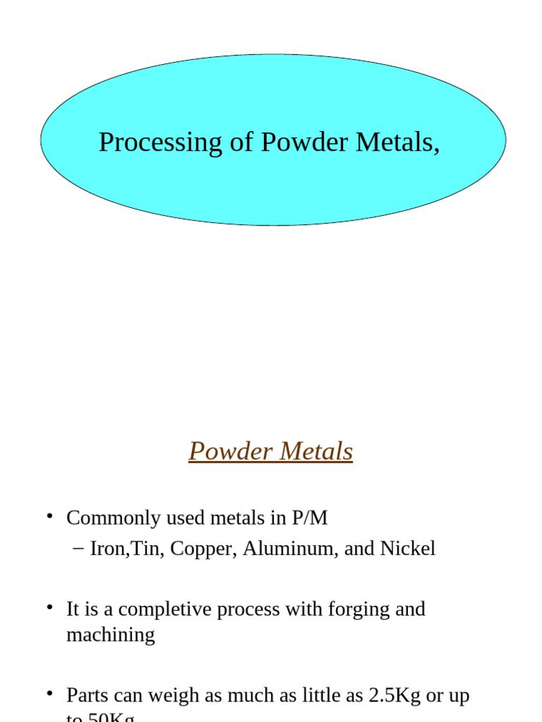 Powder Met 1 | PDF | Sintering | Materials