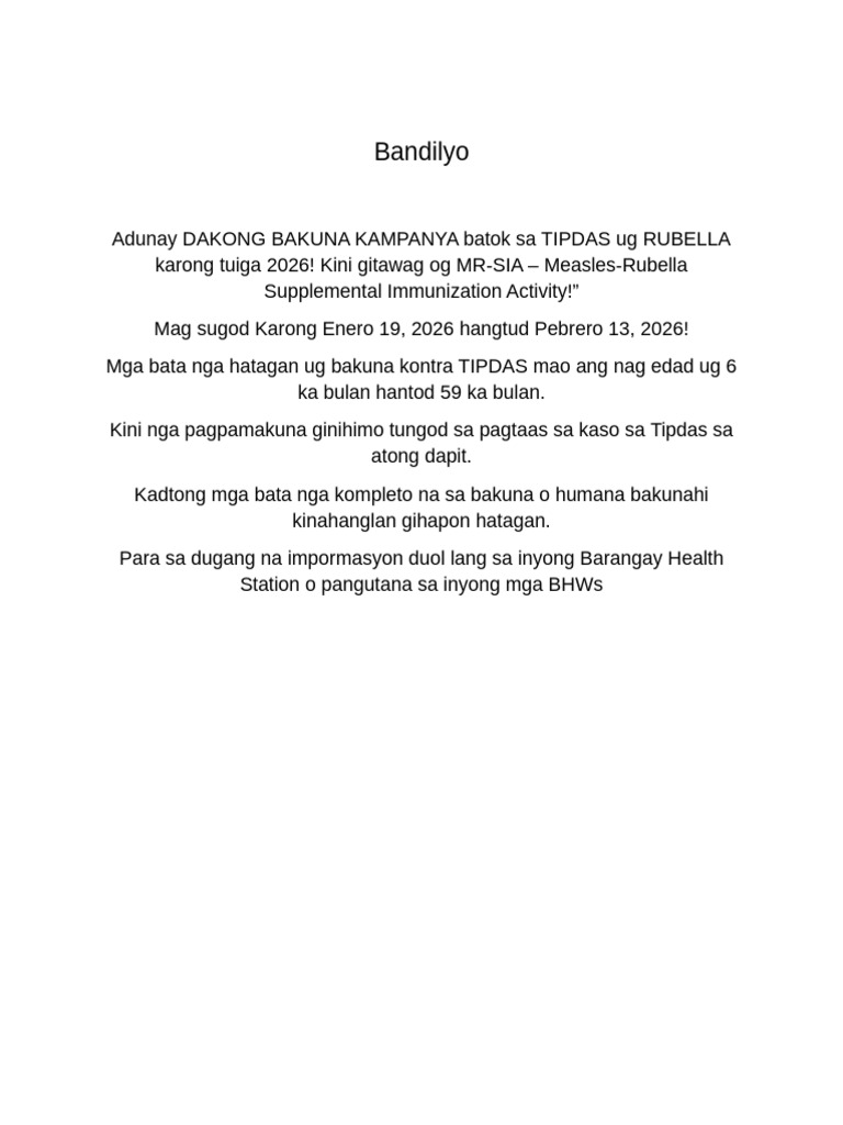 Bandilyo | PDF