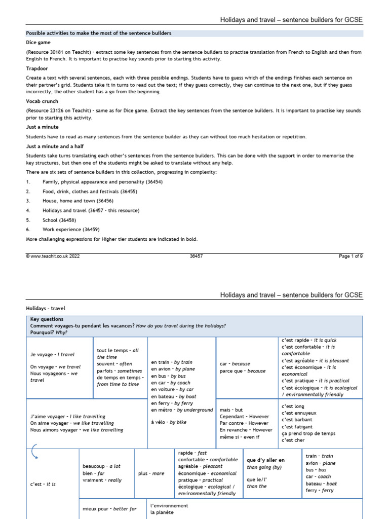 holidays-sentence-builders-teachit-36457_0 | PDF