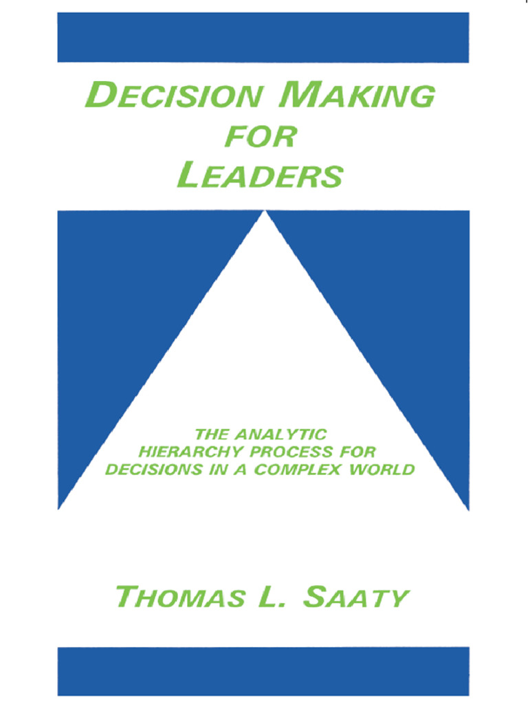 Decision Making in Complex Environments | PDF | Experience | Thought