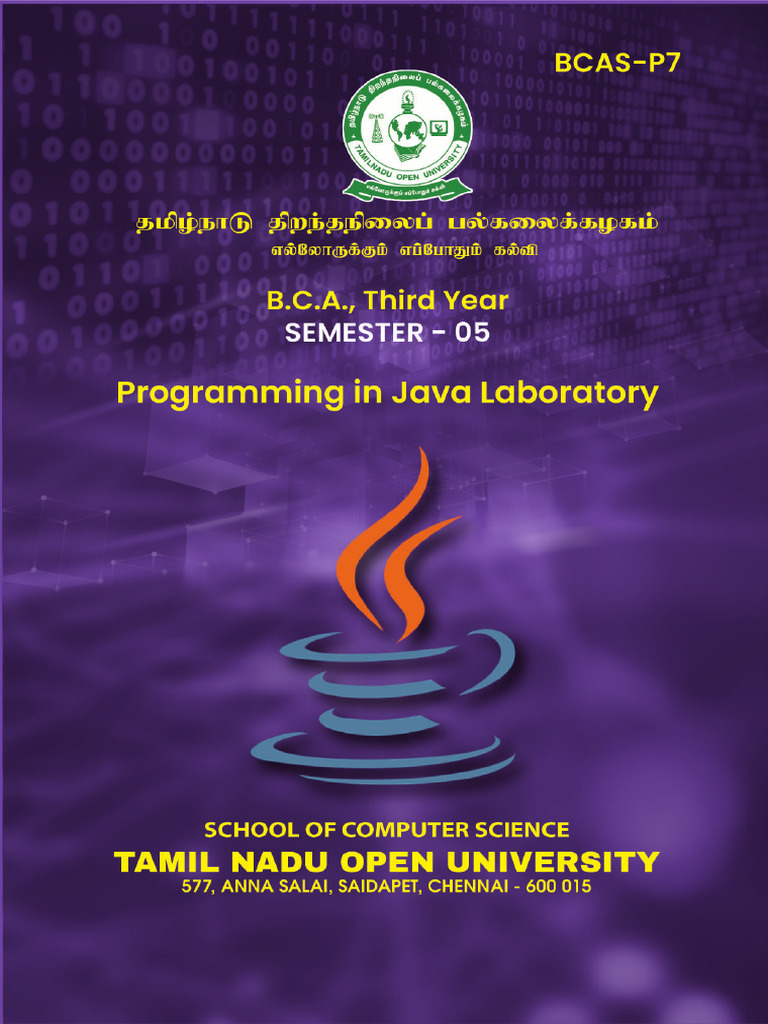 BCAS-P7 Prog. in Java Lab Full Bk | PDF | Area | Computer Program