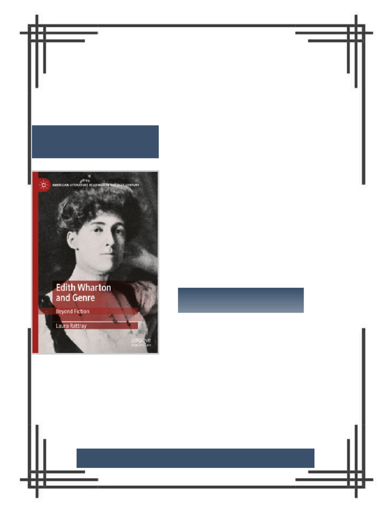 Edith Wharton and Genre: Beyond Fiction Laura Rattray eBook open-access ...