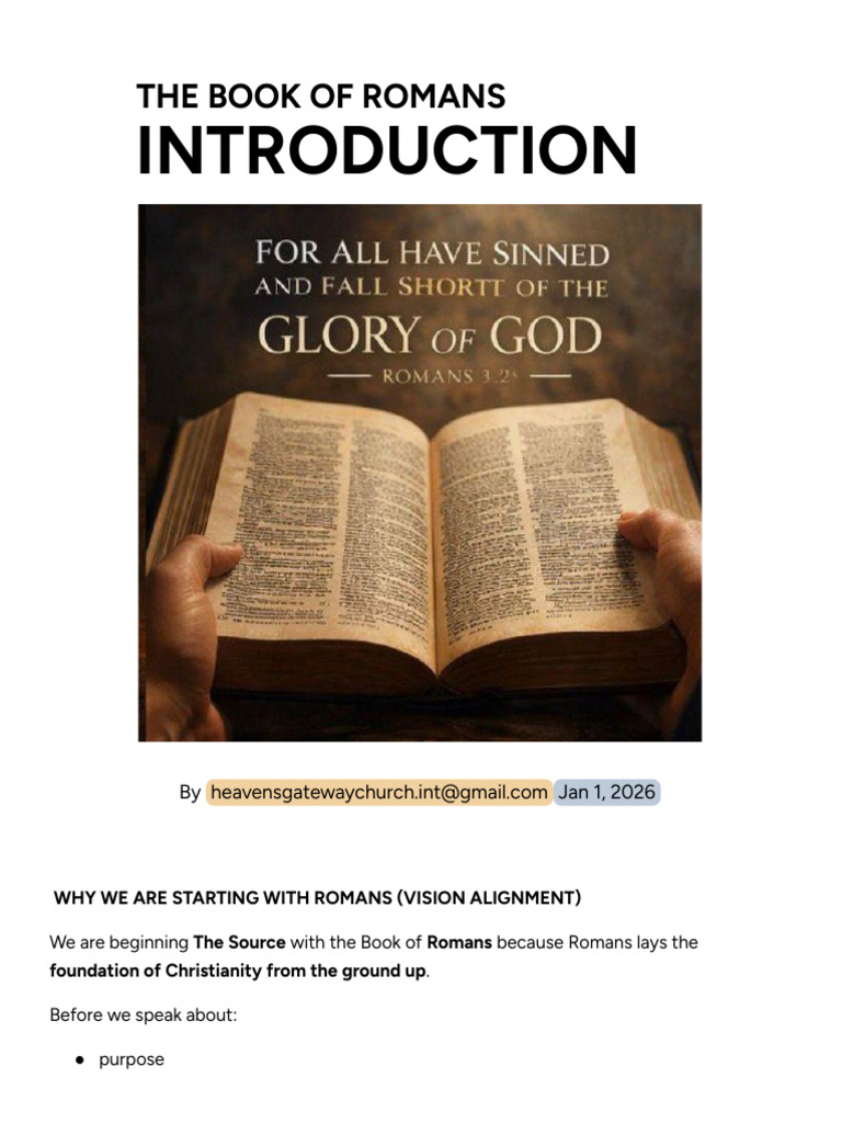 Understanding the Book of Romans | PDF | Epistle To The Romans | Paul ...