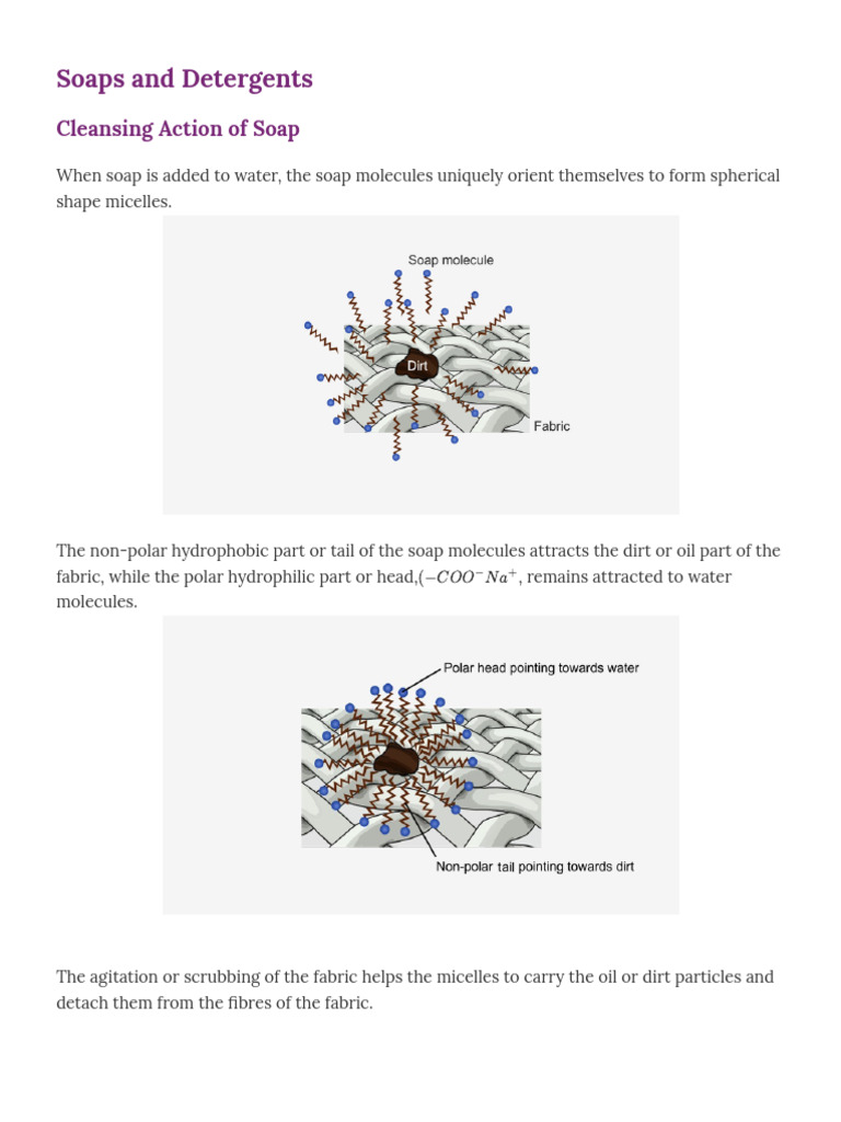 Soaps, Detergents, and Covalent Bonds | PDF | Chemical Bond | Valence ...
