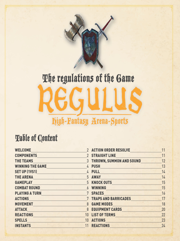 20250501 Regulus Rules v6 | PDF