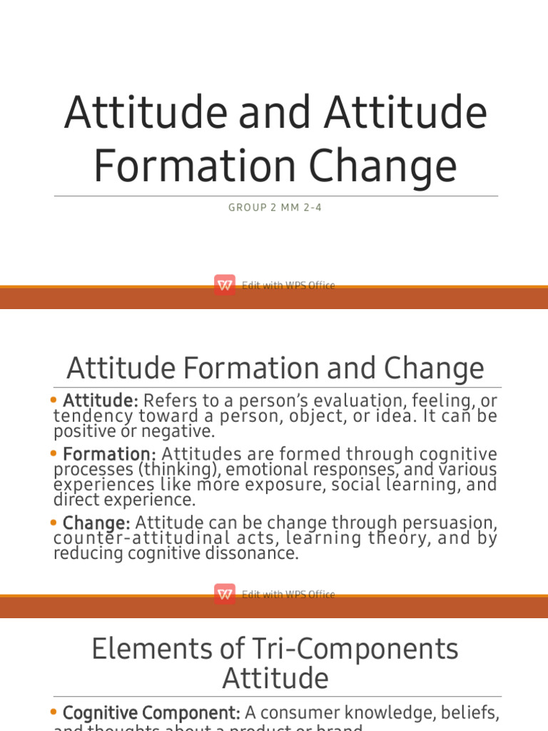 GROUP 2 Attitude and Attitude Formation Change | PDF