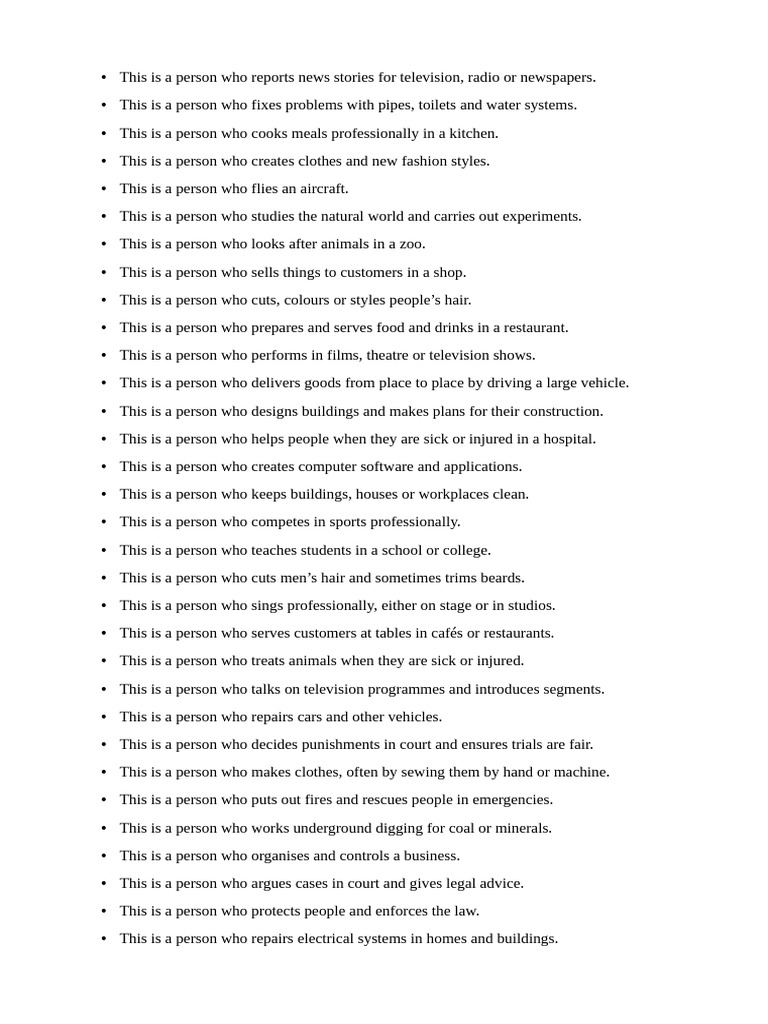 jobs and typical day | PDF