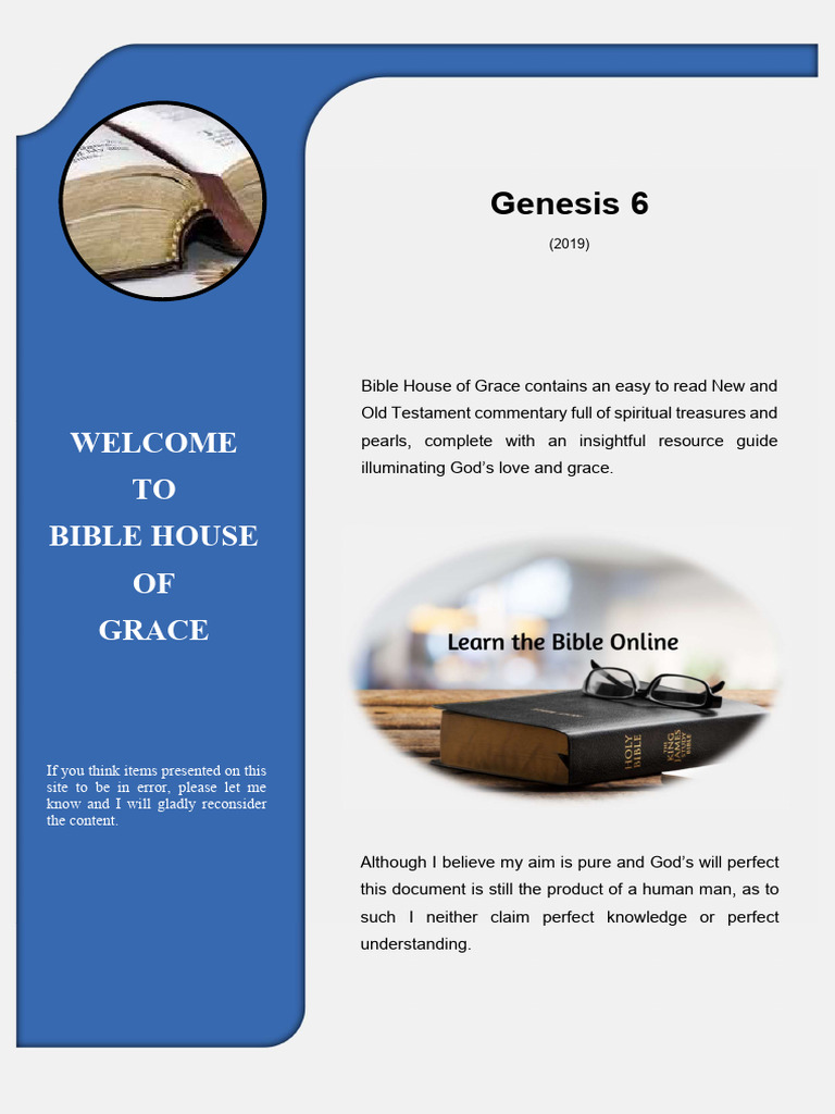 Genesis 6 Commentary and Insights | PDF | Noah | Noah's Ark