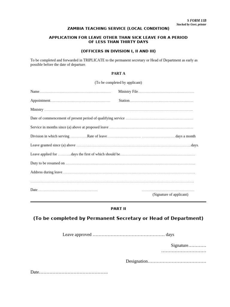 Local and Vacational Leave Forms | PDF