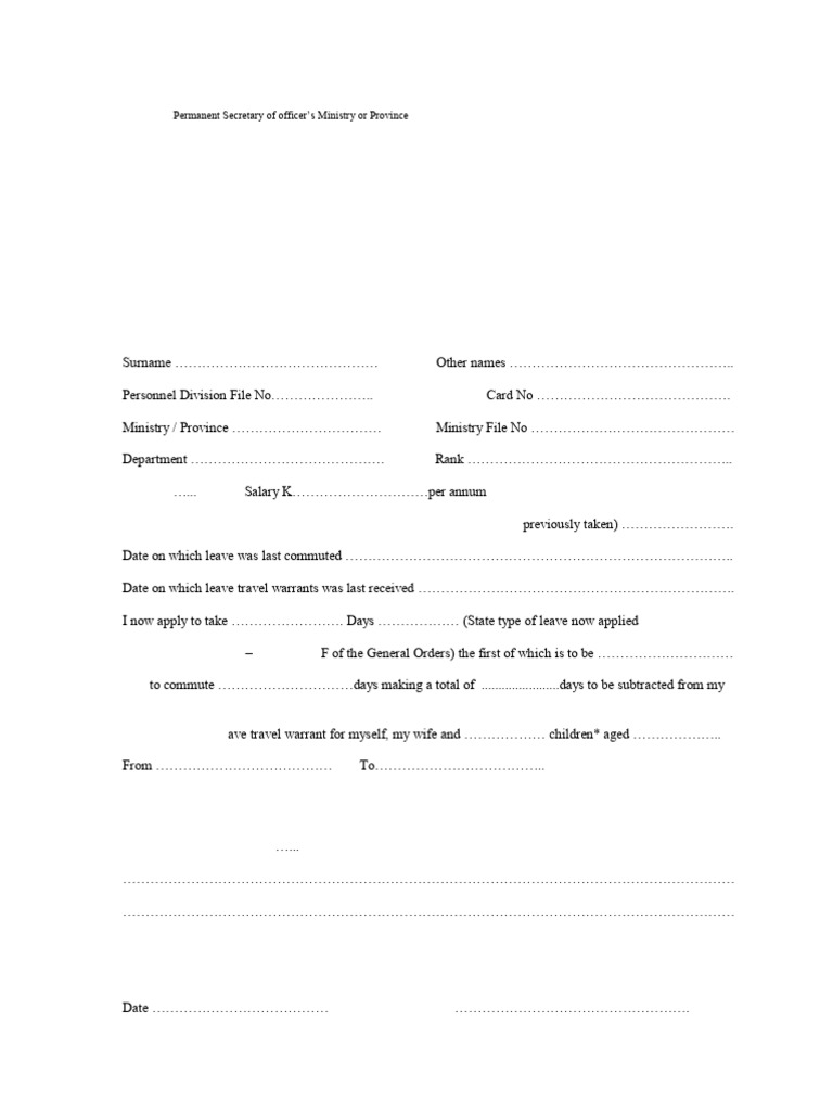 Vacational Leave Forms-1 | PDF | Government