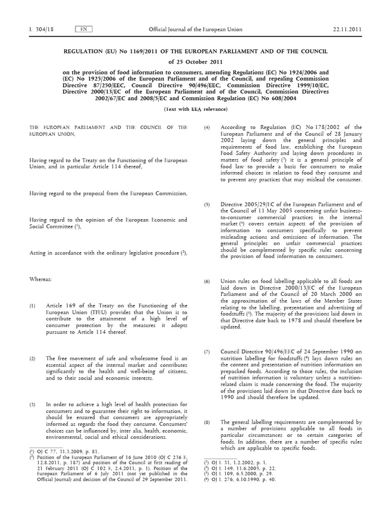 10REGU~1 | PDF | European Economic Community | Directive (European Union)