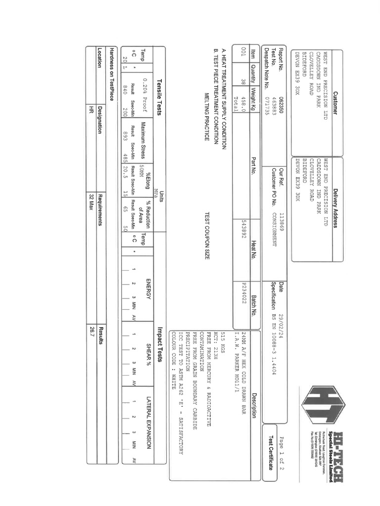 H.C.T. 213H Document Approval Details | PDF
