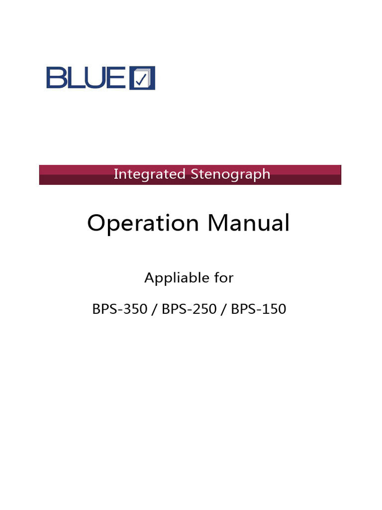 BPS-350 BPS-250 BPS-150 Operation Manual 1st | PDF | Paper | Menu ...