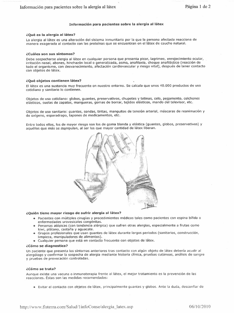 Alergia Al Látex | PDF