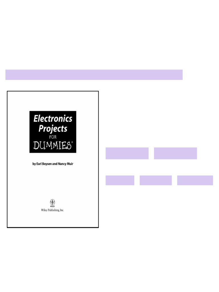 Electronics Projects For Dummies 1st Edition Boysen Complete Edition ...