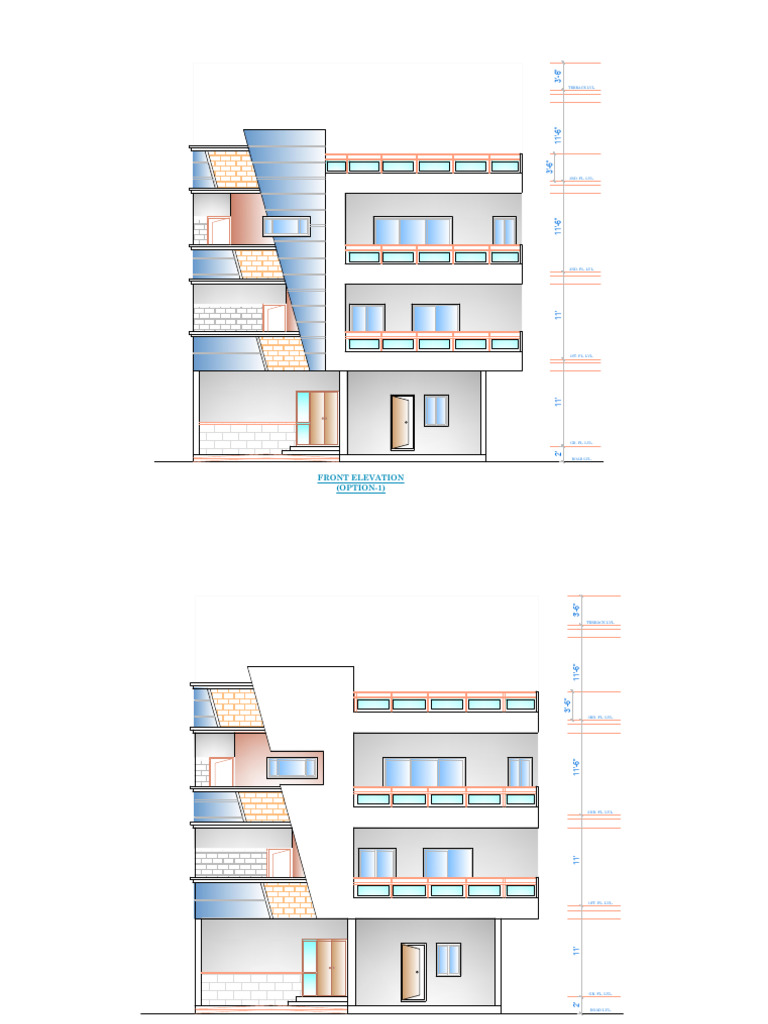 Elevation 2D Faheem 1 | PDF