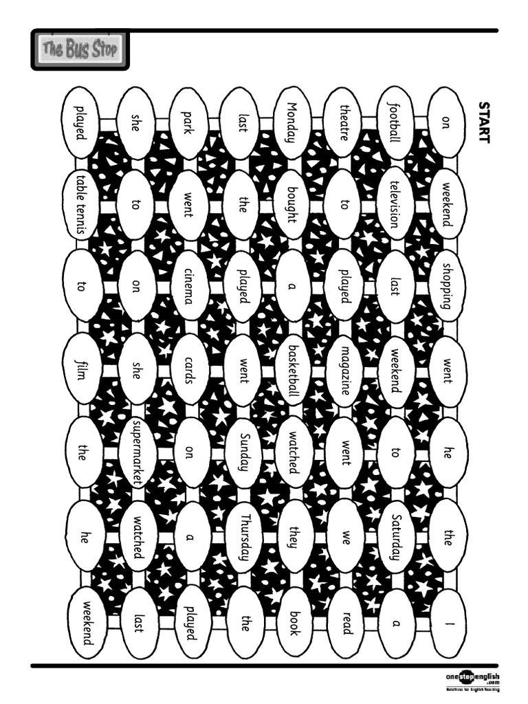 Past Tense Game WS | PDF