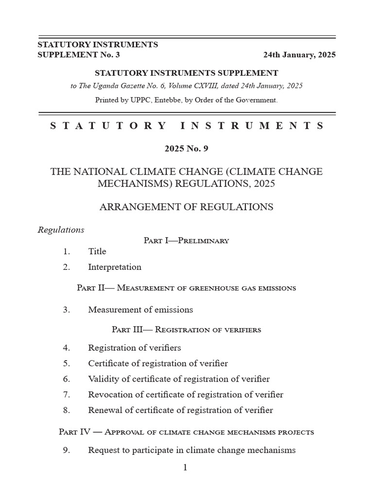 National Climate Change Regulations 2025 | PDF | Greenhouse Gas ...