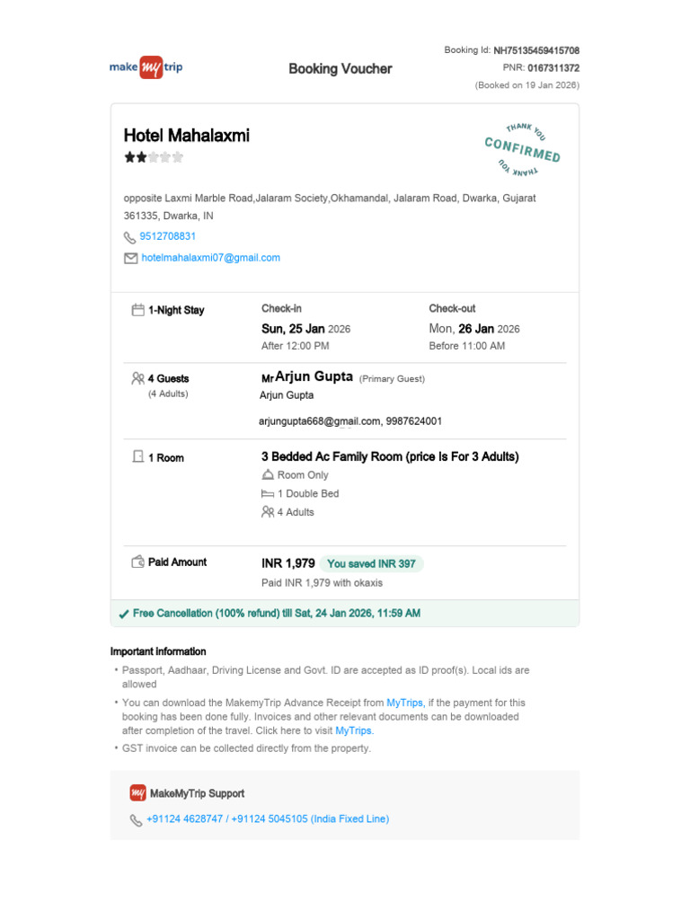 Download GST Invoice for Hotel Booking | PDF
