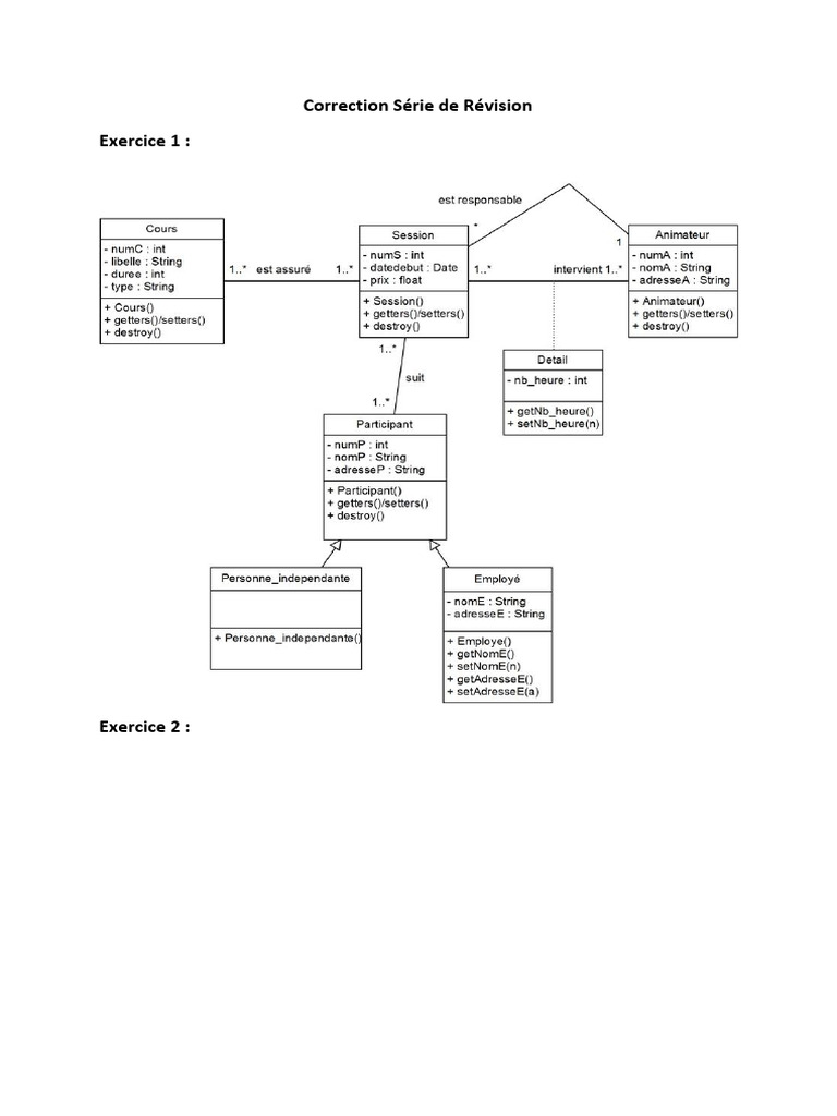 Correction Série de Révision 1 | PDF