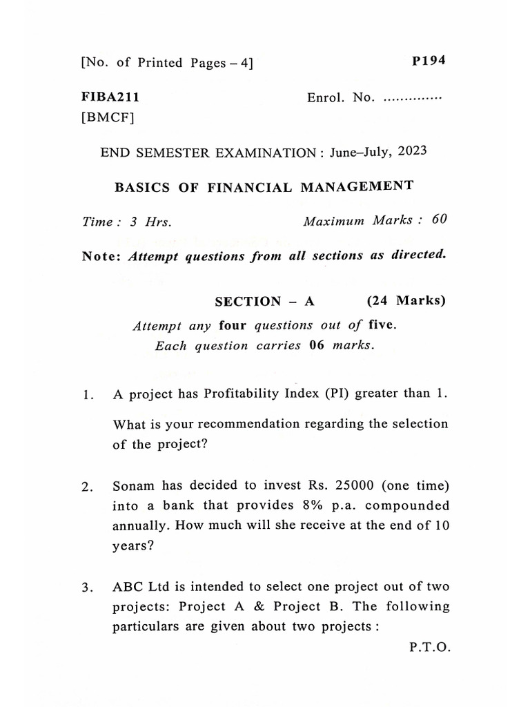 Basics of Financial Management | PDF