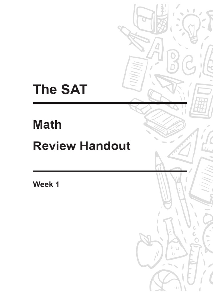 SAT Math Review: Heart of Algebra | PDF | Mathematical Concepts ...