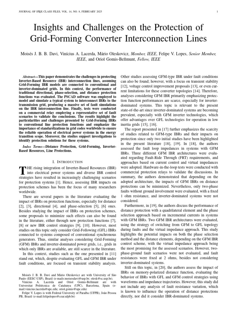 Insights_and_Challenges_on_the_Protection_of_Grid-Forming_Converter ...