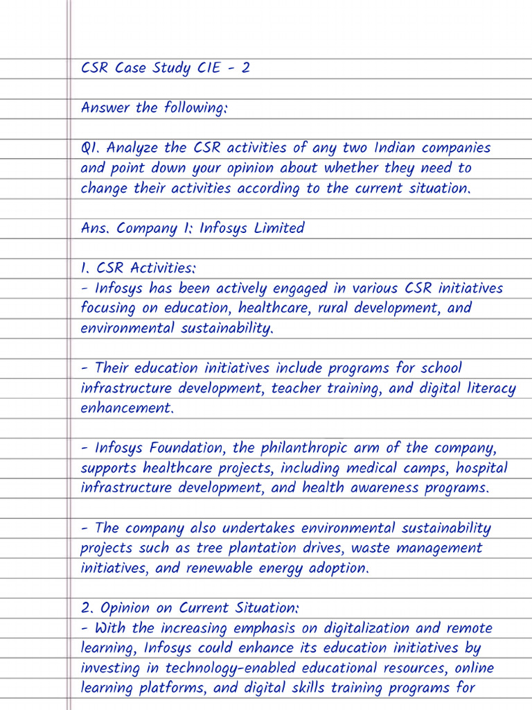 Csr Cie 2 - Case Study | PDF