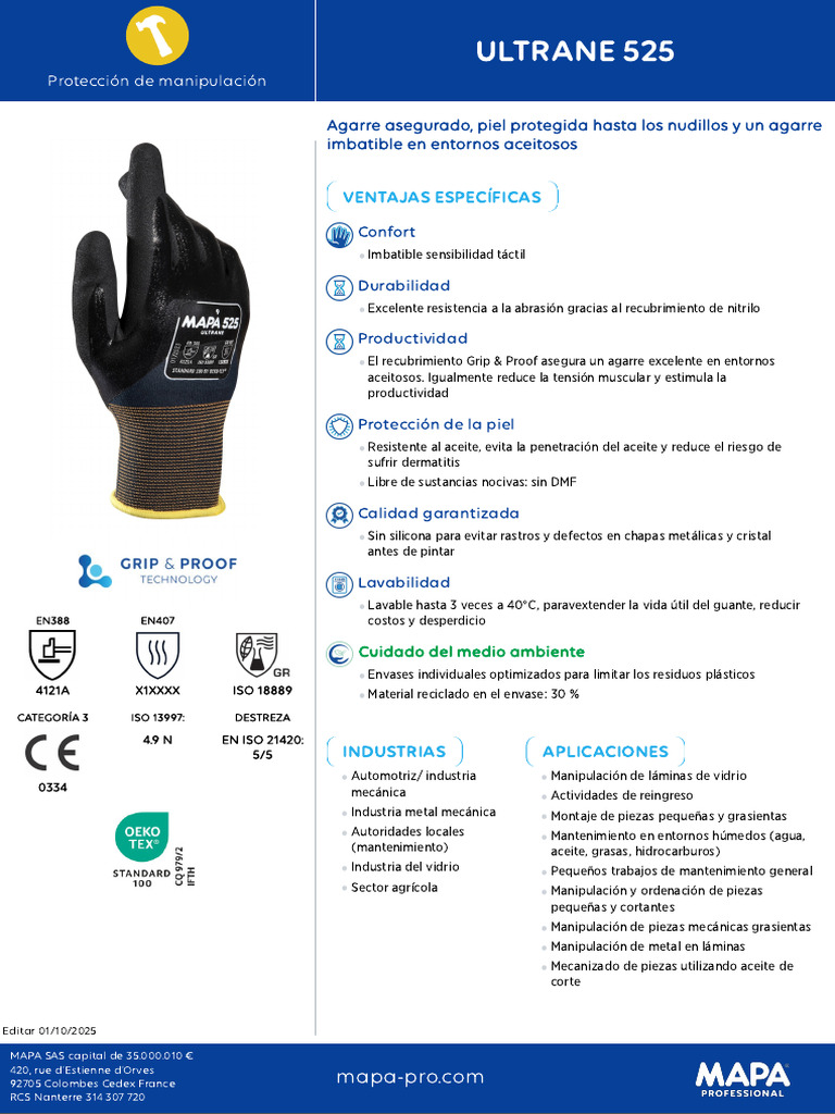 MAPA DataSheet Ultrane 525 Ar Es | PDF | Sector secundario de la ...
