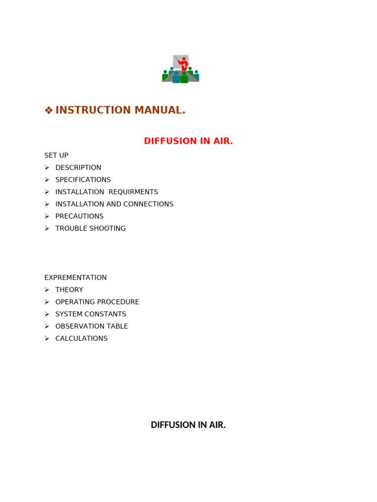Diffusion in Air. | PDF