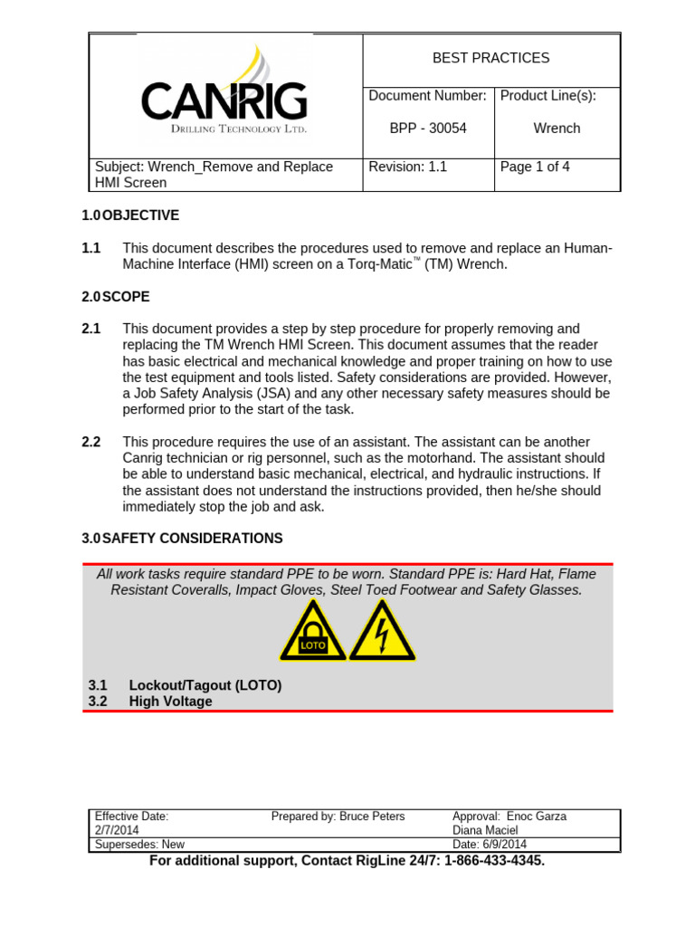 Replace HMI Screen on TM Wrench | PDF | Manufactured Goods | Safety
