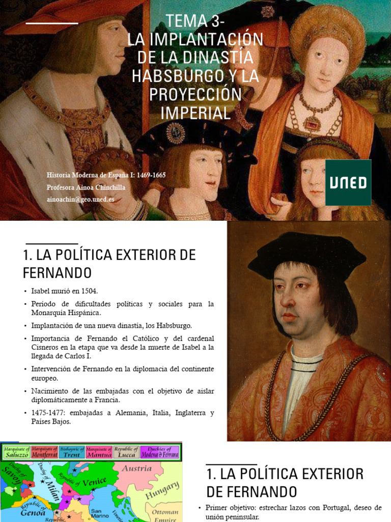 (Presentación PowerPoint) Tema 3. La implantación de la dinastía de Habsburgo y la proyección ...