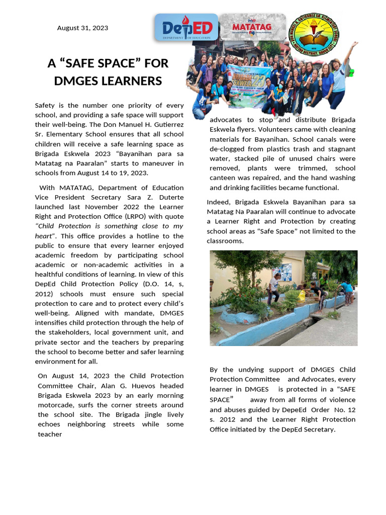News Letter Safe Space | PDF