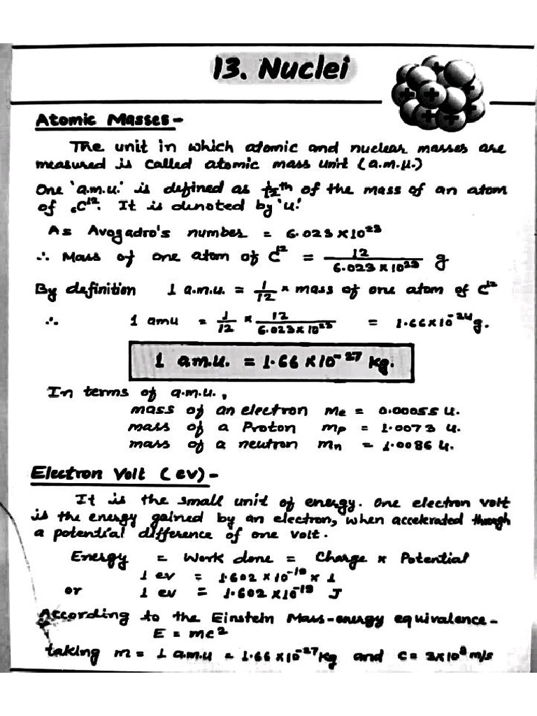 Class 12th Physics Chapter 13 (Nuclei) | PDF