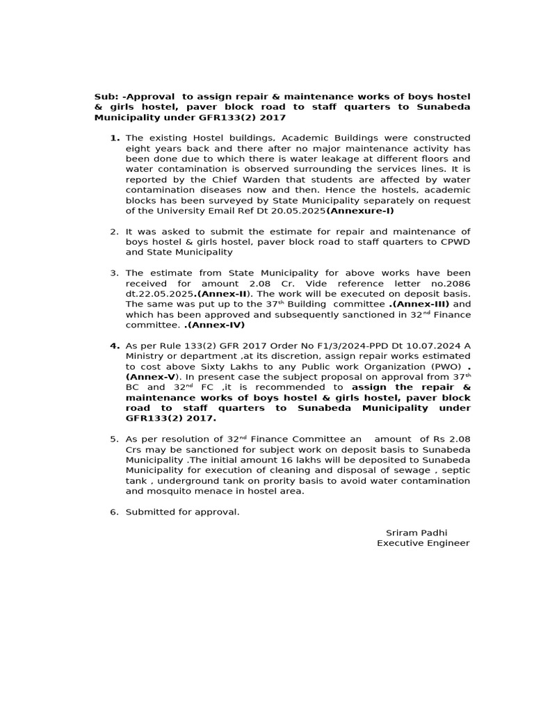 Hostel Septic Tnk | PDF