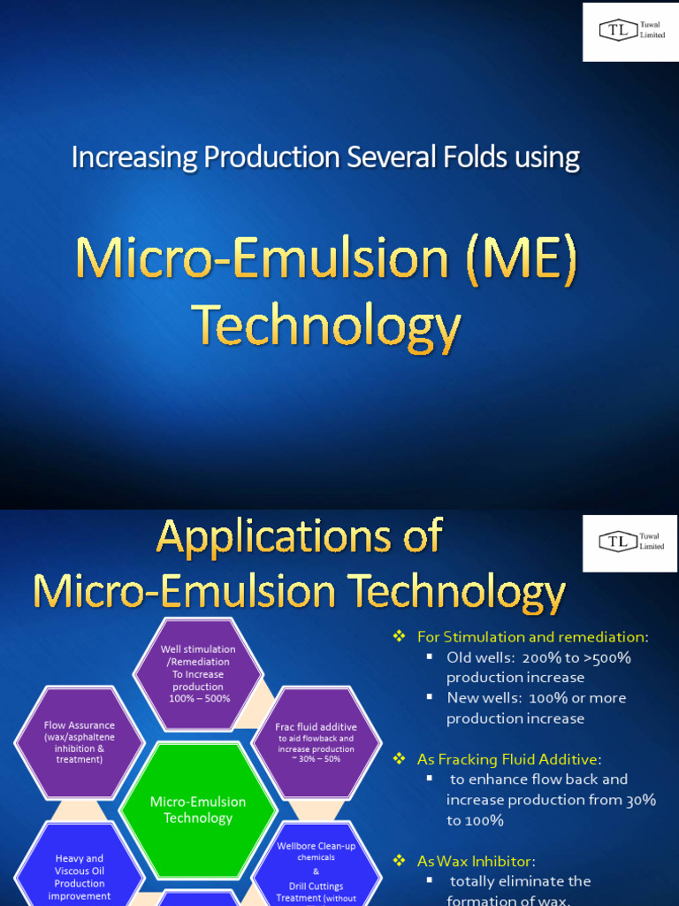 Micro-Emulsion Technology Presentation - Latest-6 | PDF | Filtration ...