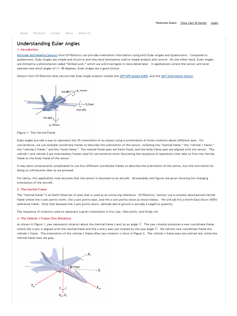 Understanding Euler Angles _ CH Robotics | PDF | Inertial Navigation ...