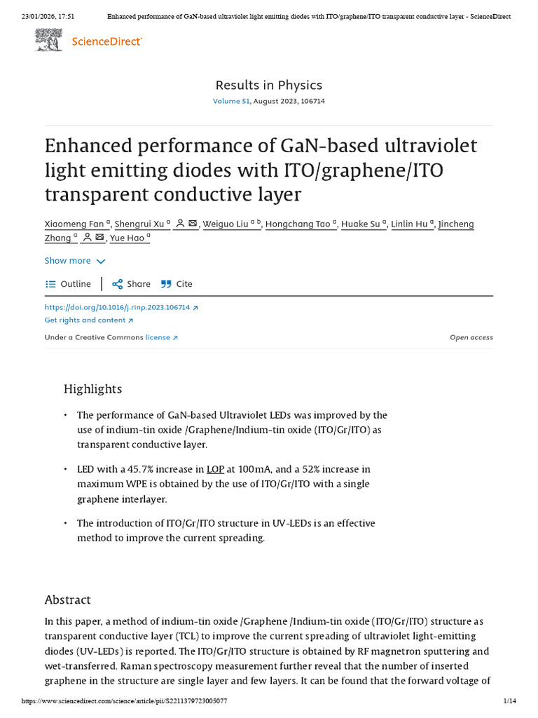 GaN leds | PDF | Light Emitting Diode | Graphene