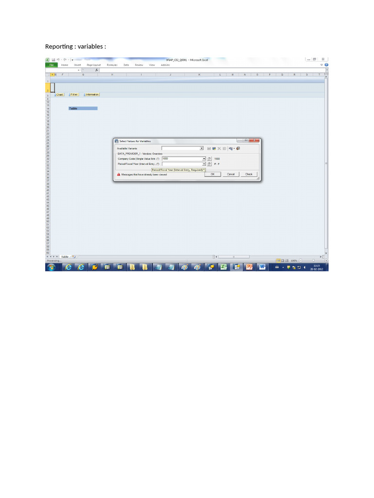 Variables in Reporting- Interval Entry Intial Value Not Allowed | PDF