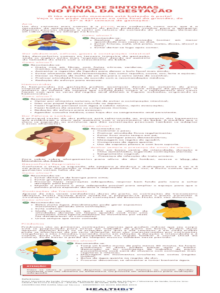 Alivio de Sintomas No Final Da Gestacao | PDF | Gravidez | Parto