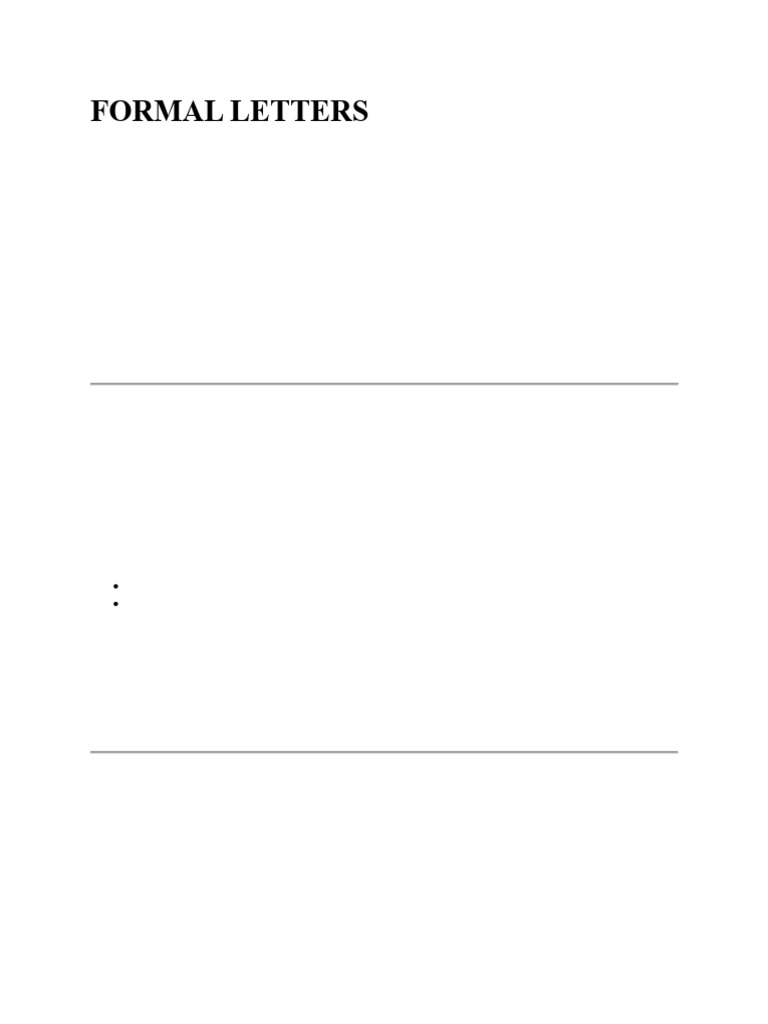 Types and Structure of Formal Letters | PDF | Sanitation | Public Health