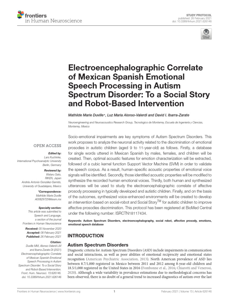 EEG Study of Emotional Speech in Autism | PDF | Temporal Lobe | Autism