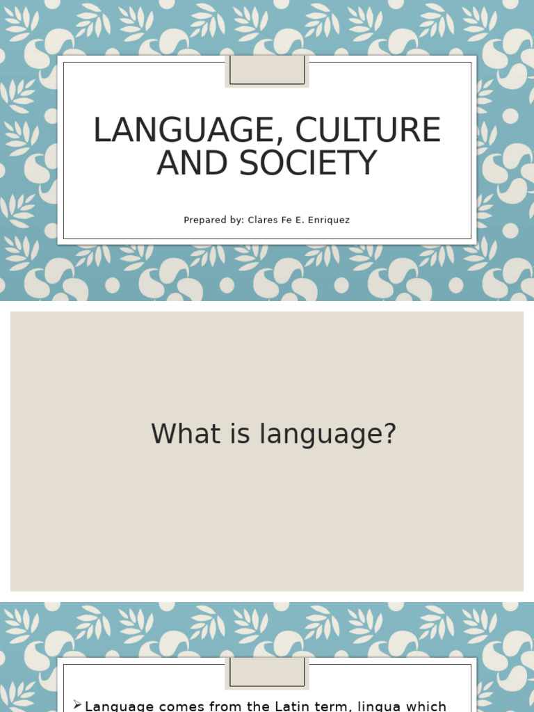 Language-Culture-and-Society | PDF | Linguistics | English Language