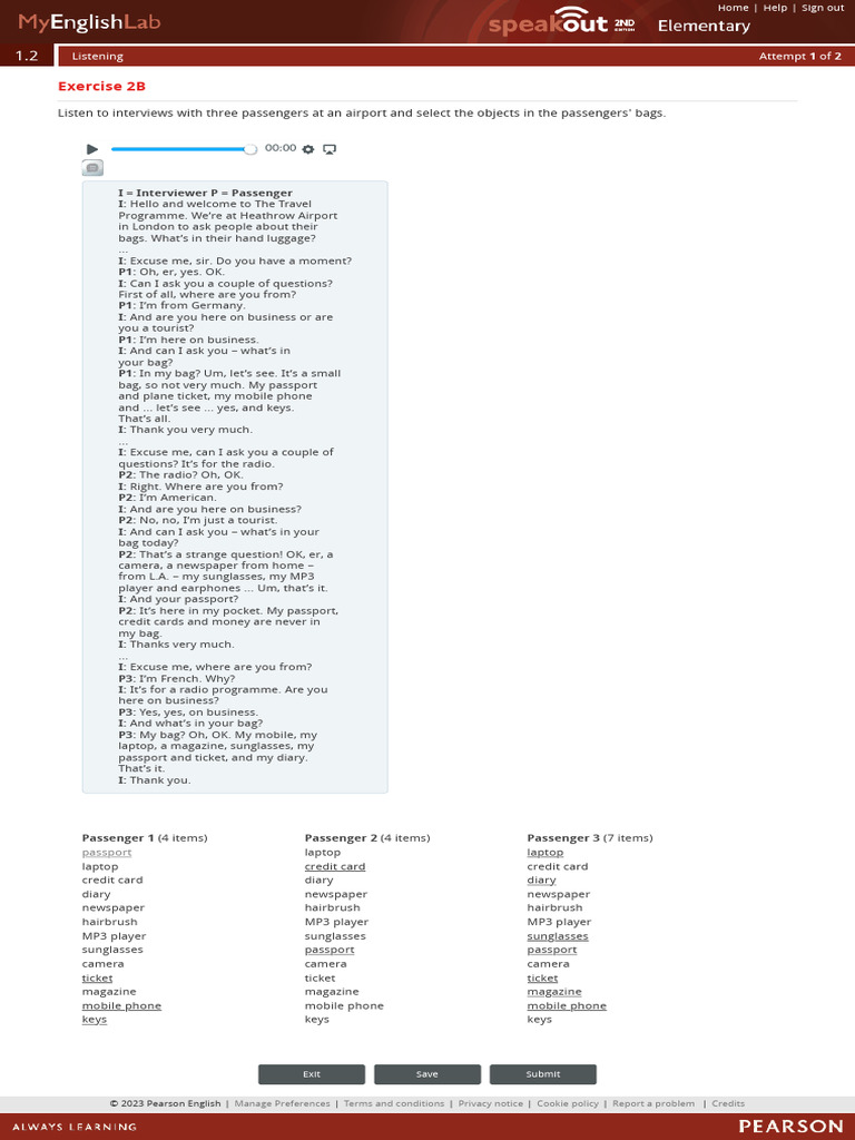 Exercise 2B – Mode solve – Unit 1 Welcome 1.2 Listening – Tiếng Anh TC ...