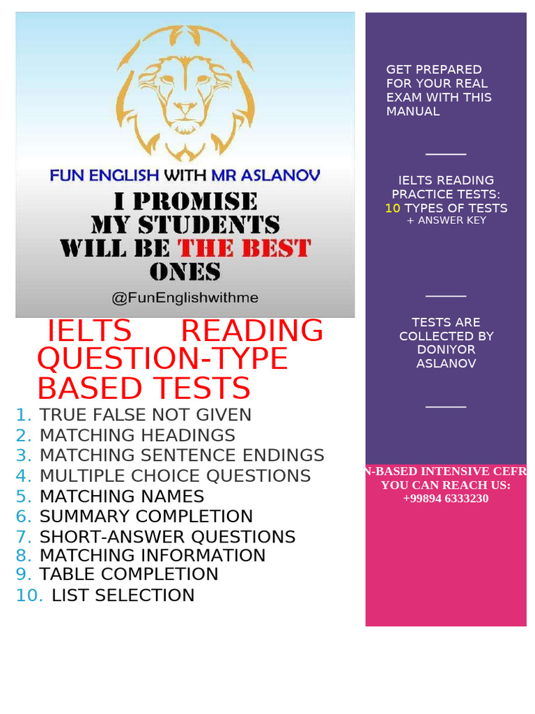 Question-type Based Practice Tests Full Farruh | PDF | Dinosaurs