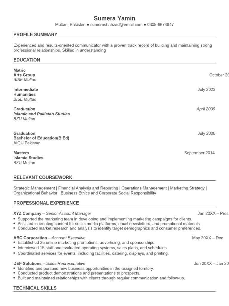 306 Fillable Resume Template | PDF | Résumé | Marketing