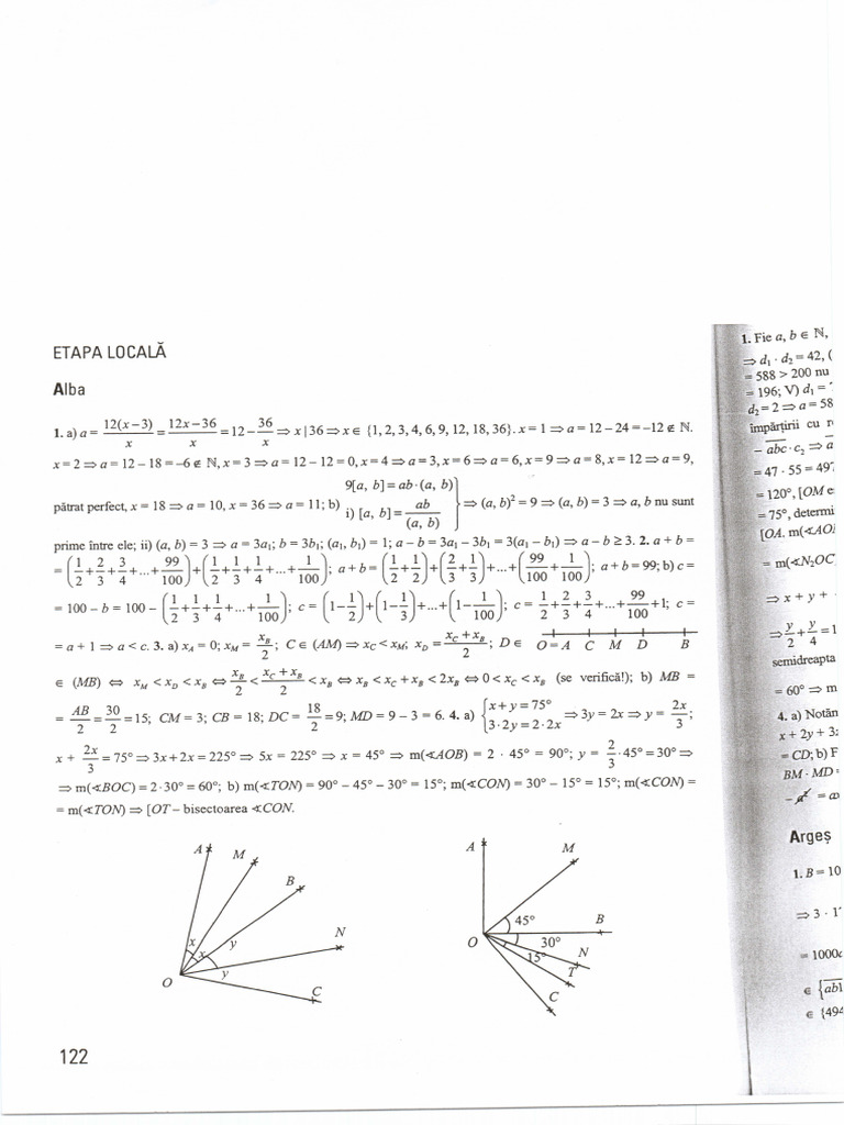 Rezolvare Probleme Olimpiada Cl VI (1) | PDF