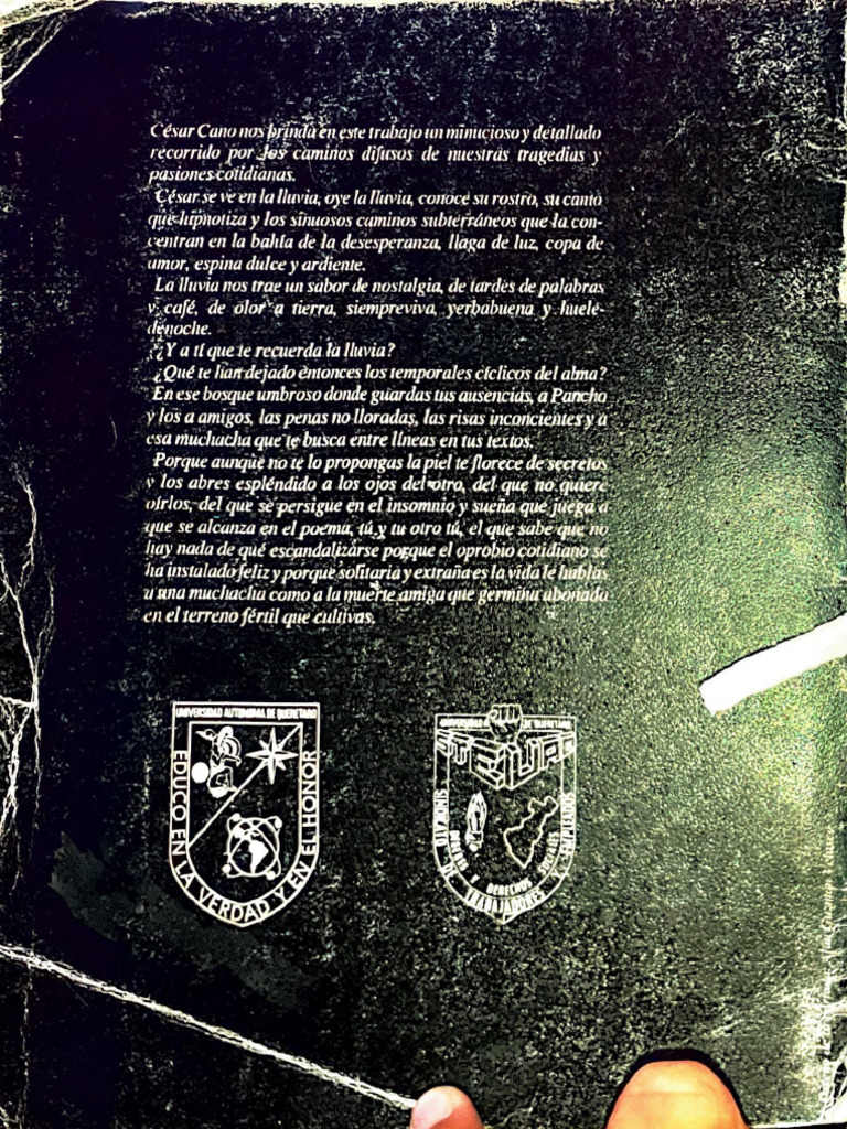 Hablar de lluvia César Cano Basaldúa | PDF