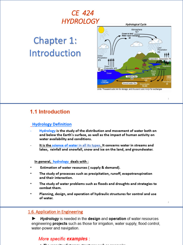 Lecture 1 | PDF | Hydrology | Drainage Basin